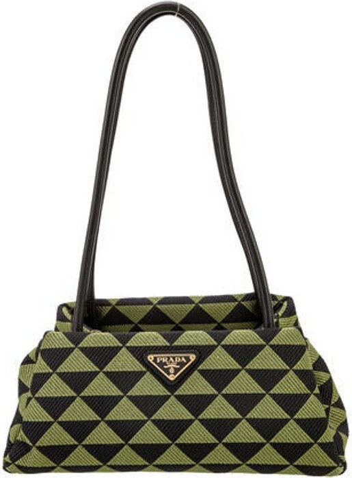 Prada Triangolo Jacquard Symbole Shoulder Bag - ShopStyle
