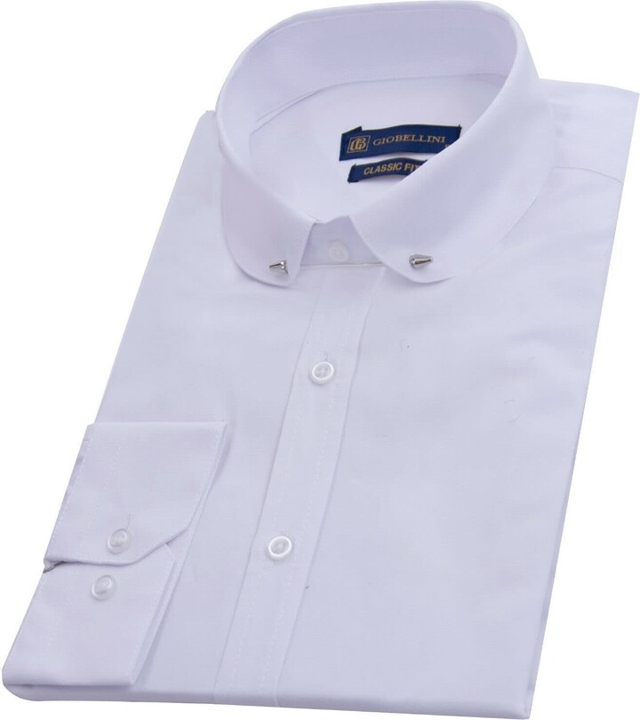 TruClothing Men's Smart Casual Club Collar White Dress Shirt 1920s ...