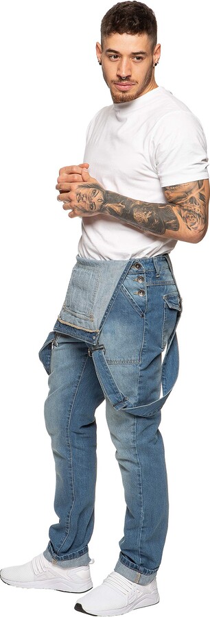 989Zé ENZO Mens Denim Jeans EZD390 Designer Cotton Dungarees Overalls ...