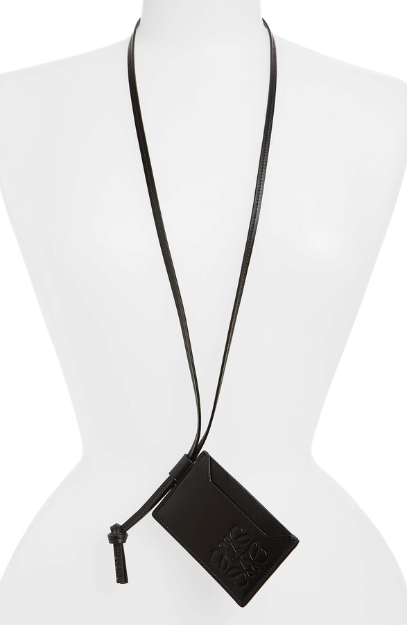 Loewe Logo Leather Lanyard Card Holder - ShopStyle Men's Fashion