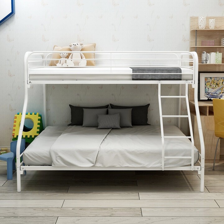 RASOO Heavy Duty Twin Over Full Metal Bunk Bed, Easy Assembly with ...