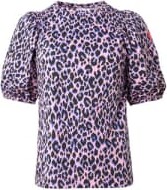 Scamp & Dude : With Blue And Black Shadow Leopard Puff Sleeve Tshirt ...