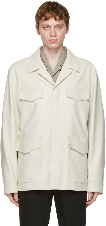 System Off-White Faux-Leather Jacket - ShopStyle