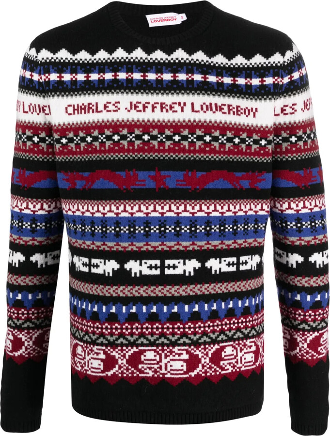 Charles Jeffrey Loverboy Fair Isle-Knit Crew-Neck Jumper - ShopStyle