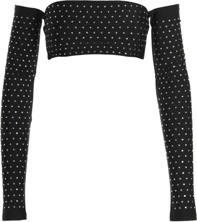 THE ANDAMANE Crystal cropped top - ShopStyle