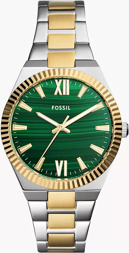 Fossil Scarlette Three-Hand Two-Tone Stainless Steel Watch - ShopStyle