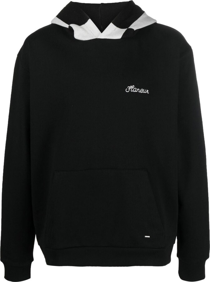 Flaneur Homme Logo-Embroidery Two-Tone Hoodie - ShopStyle