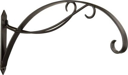 11" x 24" Steel Curling Scroll Bracket for Large Baskets Black - ACHLA ...