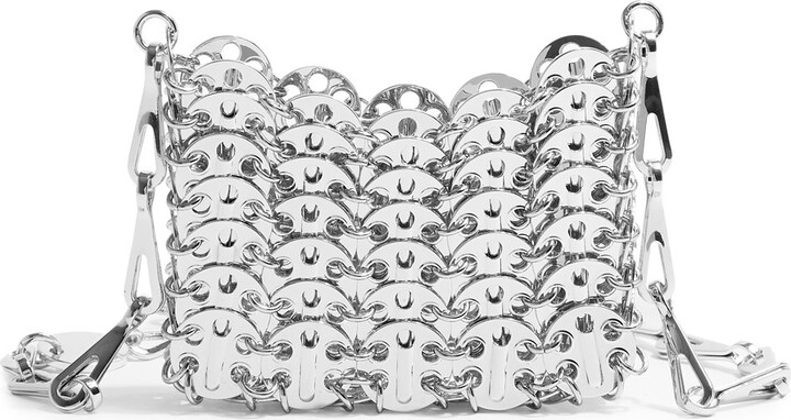 Paco Rabanne 1969 Micro Disc Shoulder Bag, Bag, Silver, Open Top ...