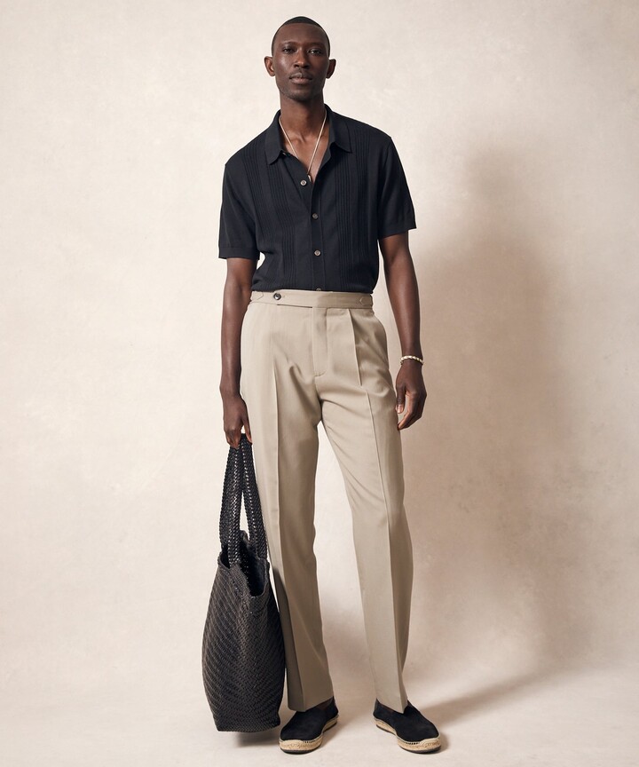 Todd Snyder Italian Gabardine Side Tab Trouser in Stone - ShopStyle Pants