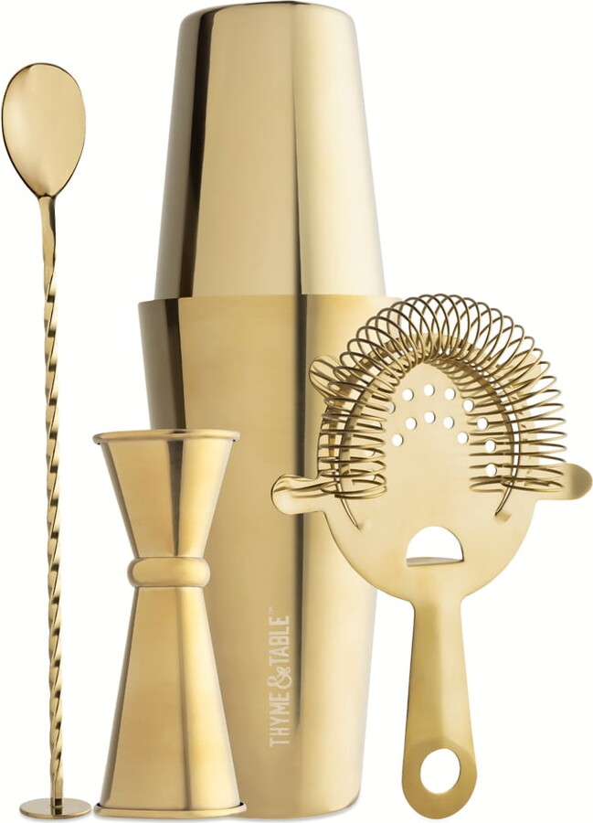 Thyme & Table 4 -Piece Stainless Steel Gold Bar Tool Set - ShopStyle