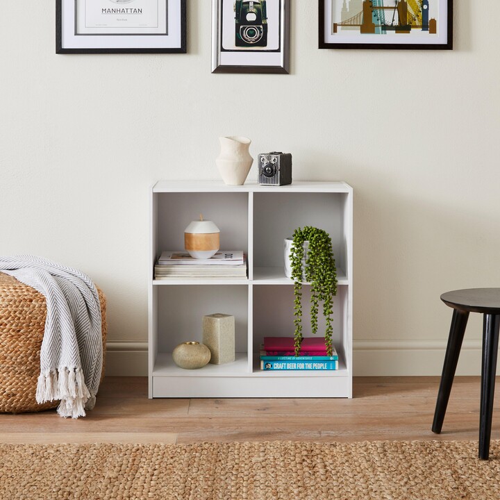 House and Homestyle 4 Cube Storage Bookcase Unit in White - ShopStyle