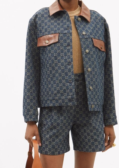 Gucci GG-jacquard Denim Jacket - ShopStyle