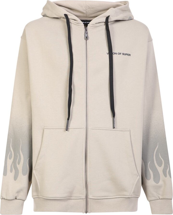 Vision Of Super Negative Flames Zip-Up Hoodie. The Streetwear Style ...