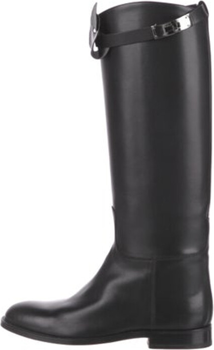 Hermes Jumping Leather Riding Boots - ShopStyle