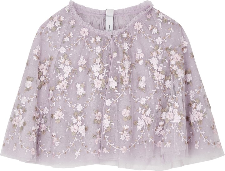 Needle & Thread Victoria Floral-embroidered Tulle Cape - ShopStyle