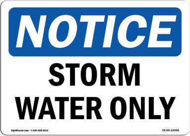 SignMission Storm Water Only Sign - ShopStyle Home Office