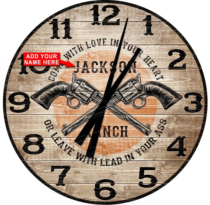 Etsy Cattle Ranch Clocks, Rancher Farm Themed Cowboy Decor, Signs ...