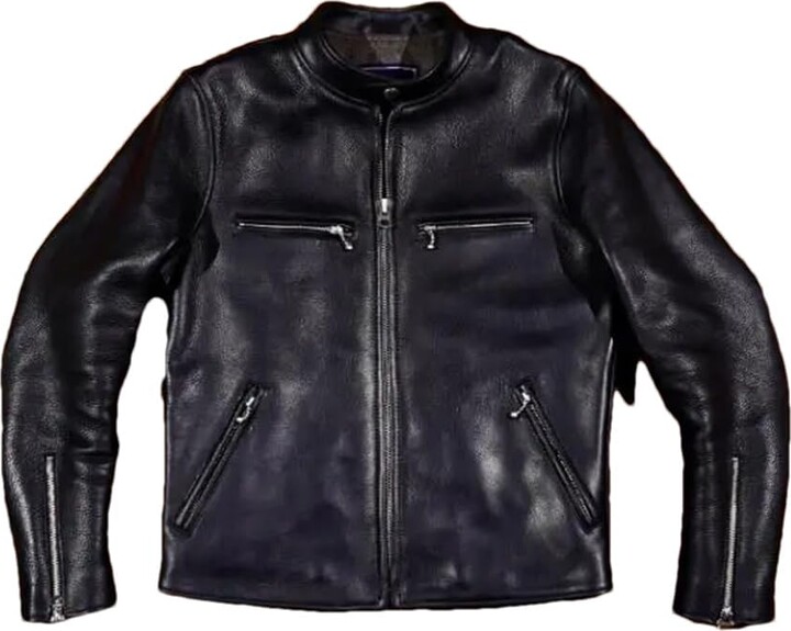 Generic 2.0Mm Thick Heavyweight Leather Jacket Full Grain Cowhide ...