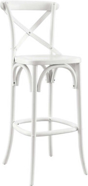 Lefancy.net Gear Modern Farmhouse Bar Stool X-Brace Back Elm Wood ...