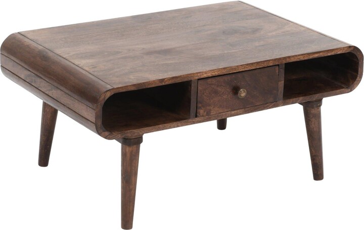IH Design Malena Dark Mango Wood Coffee Table with Drawer - ShopStyle