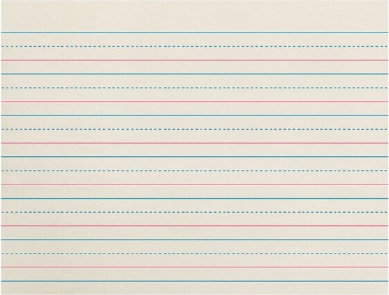 Zaner-Bloser Newsprint Handwriting Paper, Dotted Midline, Grade K, 3/4 ...