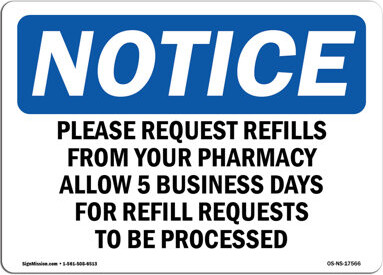 SignMission Please Request Refills from Your Pharmacy Sign - ShopStyle ...
