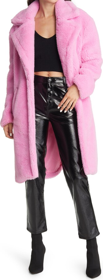 AZALEA WANG Longline Faux Fur Coat - ShopStyle