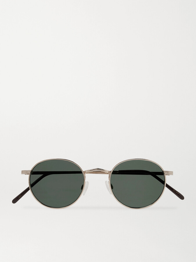 MOSCOT Dov Round-Frame Gold-Tone Sunglasses - ShopStyle