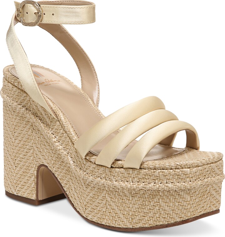 Sam Edelman Tibby Raffia Platform Wedge Sandals - ShopStyle