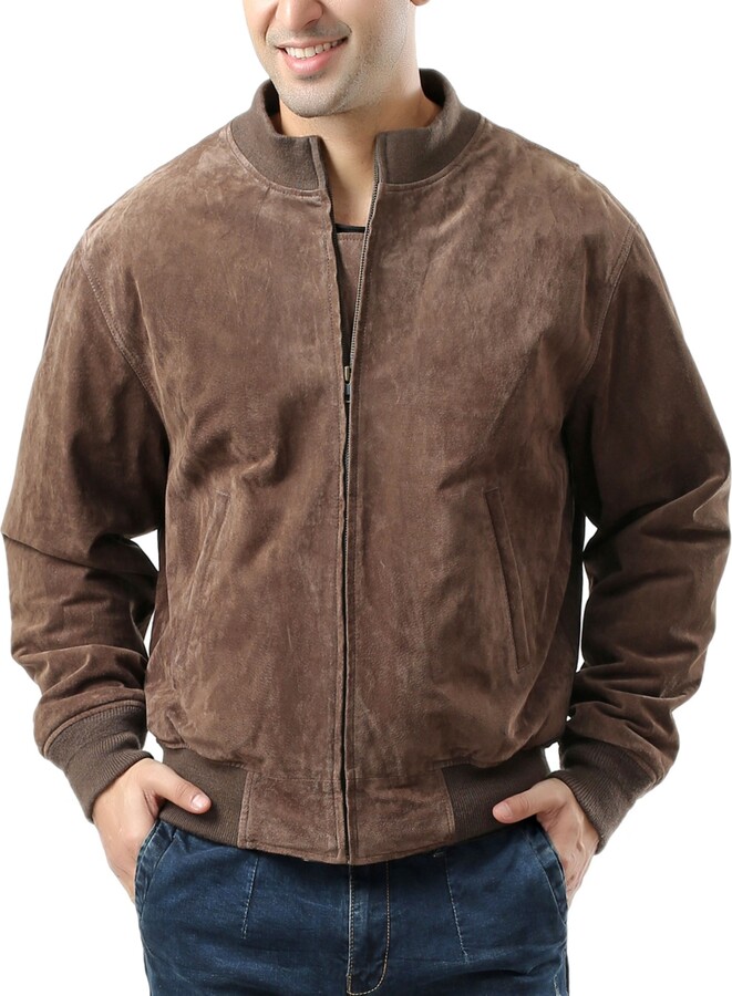 Landing Leathers Men Wwii Suede Leather Tanker Jacket - ShopStyle