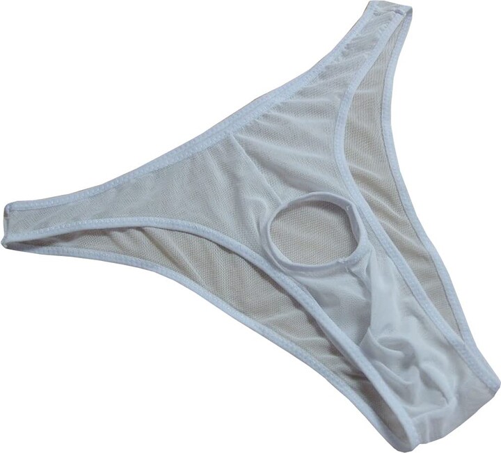 Vemefufu Mankini For Men Funny Sexy Hot Mens String Thong Tanga White