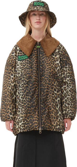 Ganni x Barbour Waxed Leopard Bucket Hat - ShopStyle