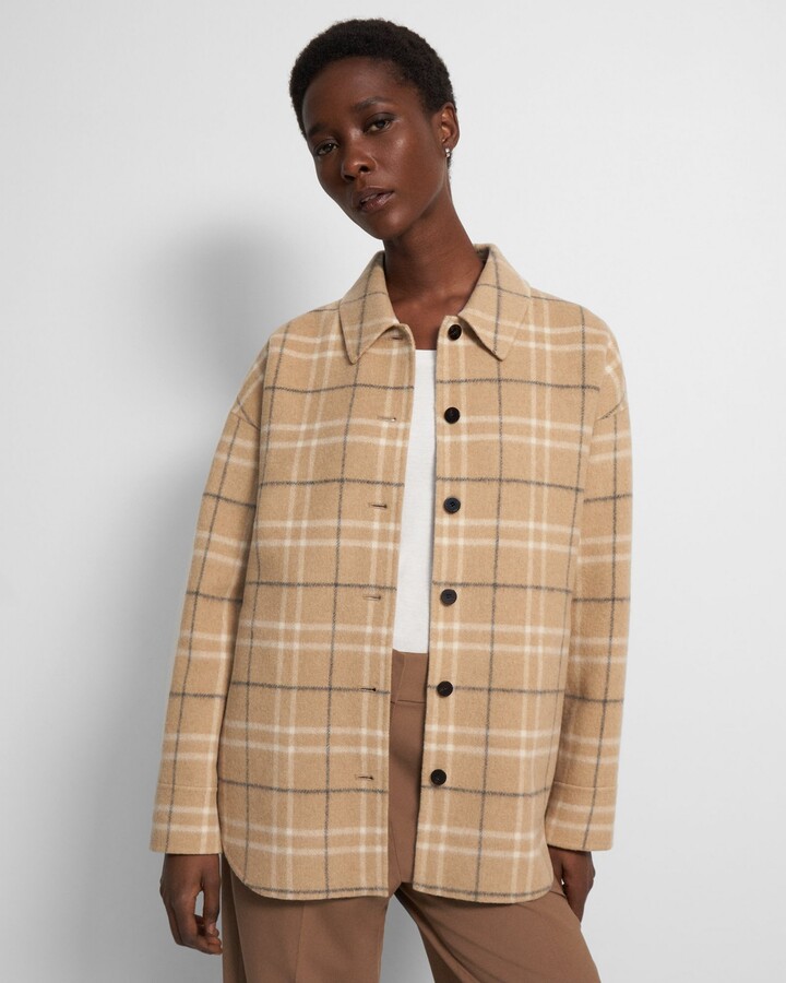 Theory Oversized Shirt Jacket in Recycled Wool Blend - ShopStyle