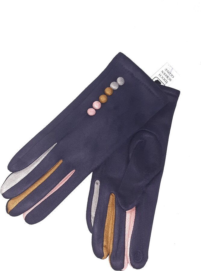 Vera Tucci 'Margot' Ladies' Gloves Suede Feel Touch Screen Multi ...