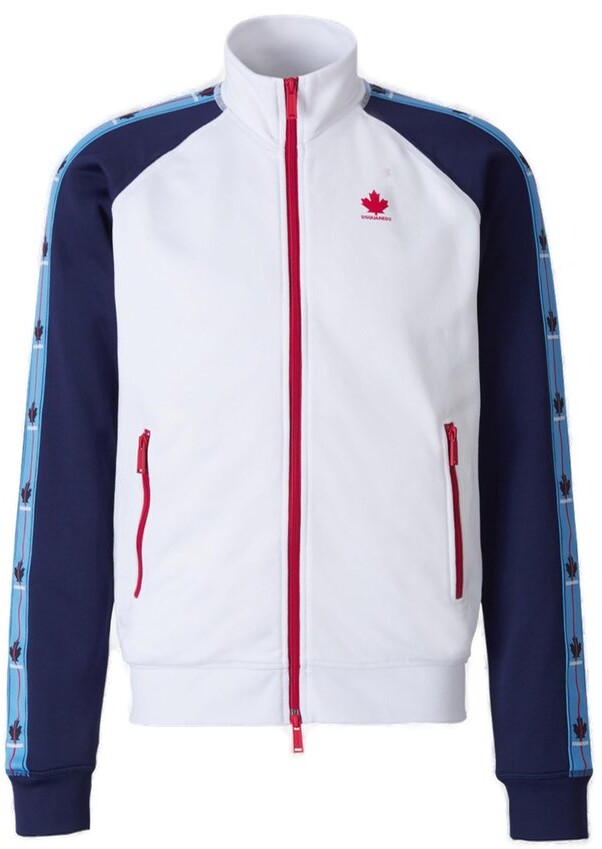 DSQUARED2 Logo Printed Zip-Up Track Jacket - ShopStyle