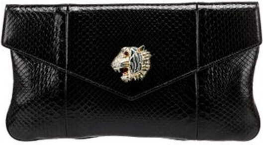 Gucci Python Rajah Clutch - ShopStyle