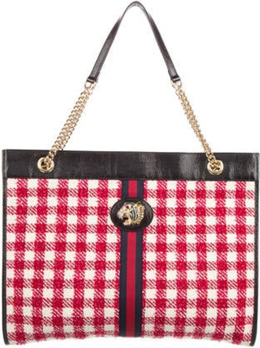 Gucci Large Rajah Tweed Tote w/ Pouch - ShopStyle Shoulder Bags