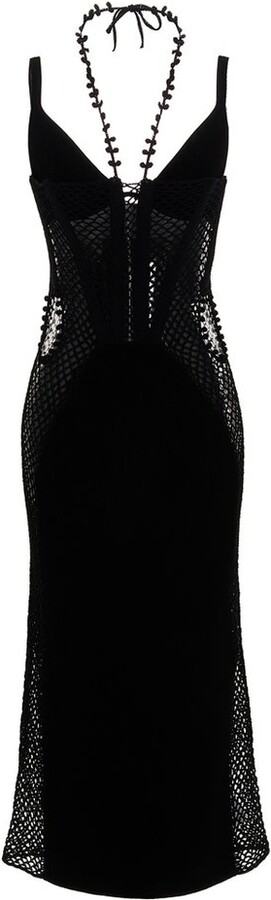 Dion Lee Coral Crochet Cut Out Sheer Dress Shopstyle