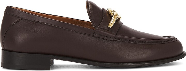 Valentino Garavani V Logo Gate Loafer in Brown - ShopStyle