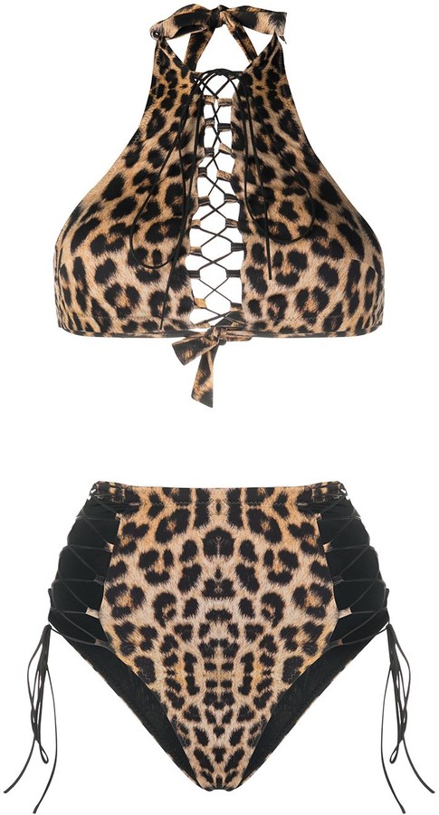 Noire Swimwear Addicted Leopard Print Bikini Shopstyle Two Piece