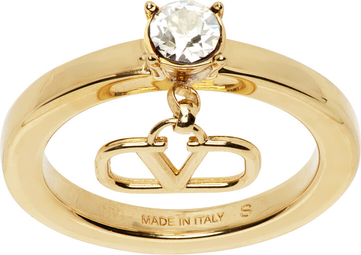 Valentino Garavani Gold Mini VLogo Signature Ring - ShopStyle