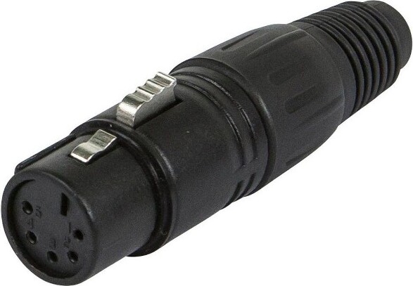 Monoprice 5-Pin Female DMX Connector - Black | Anodized Aluminum With A ...
