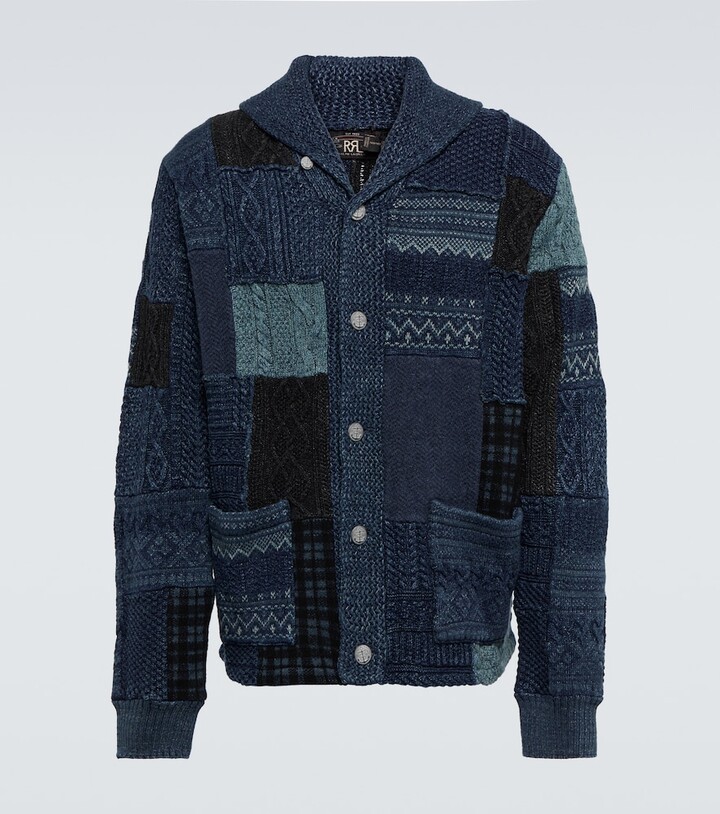 Ralph Lauren RRL Patchwork cotton-blend cardigan - ShopStyle
