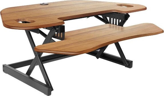 Rocelco Height Adjustable Sit To Standing Corner Desk Riser - ShopStyle