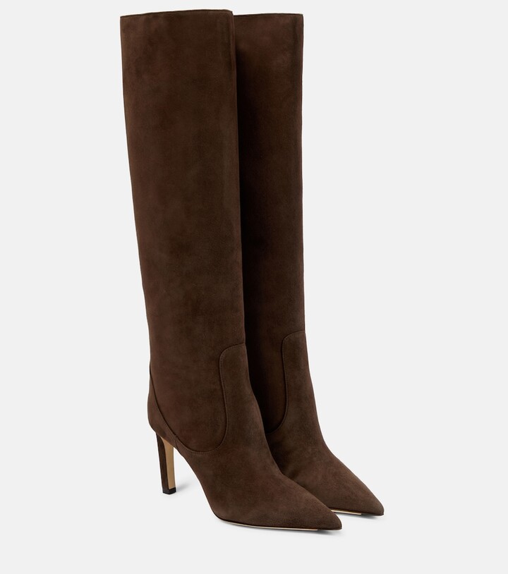 Jimmy Choo Mavis 85 suede knee-high boots - ShopStyle