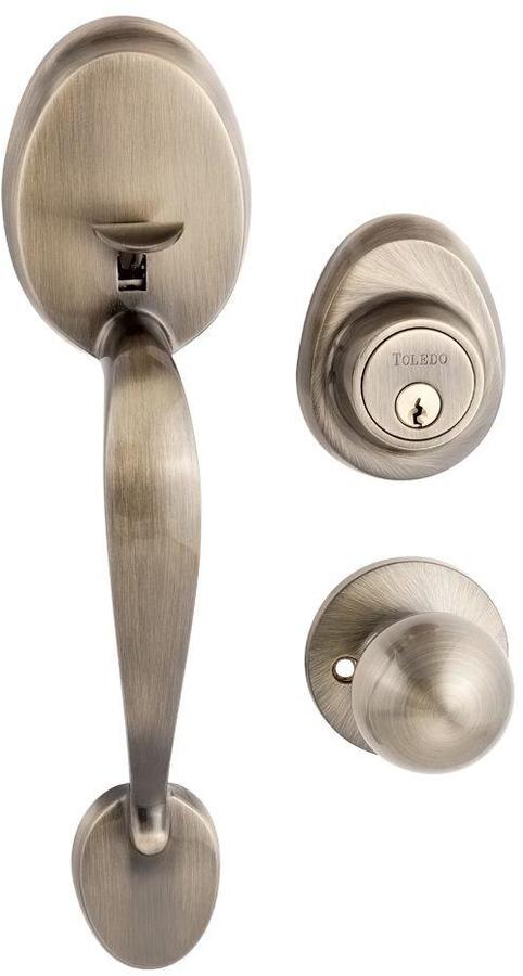 Toledo Fine Locks Oviedo Single Cylinder Antique Brass Handle Set ...