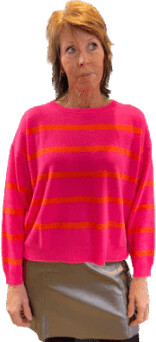 Brodie Cashmere Pink Two Tone Boxy Stripe - ShopStyle