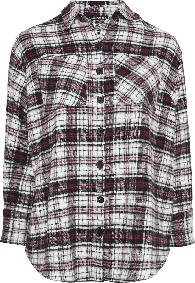 Yours Limited Collection Curve & Red Check Print Shacket - Women's ...