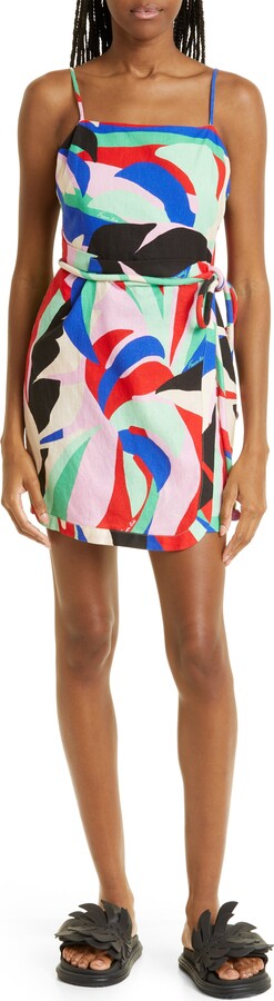 Farm Rio Monstera Leaf Linen Blend Sundress - ShopStyle Day Dresses